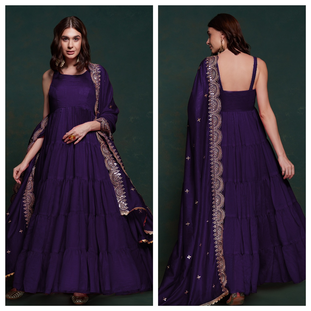 PURPLE READY MADE GOWN PREORDER SPECIAL ARY278 - Zarissa