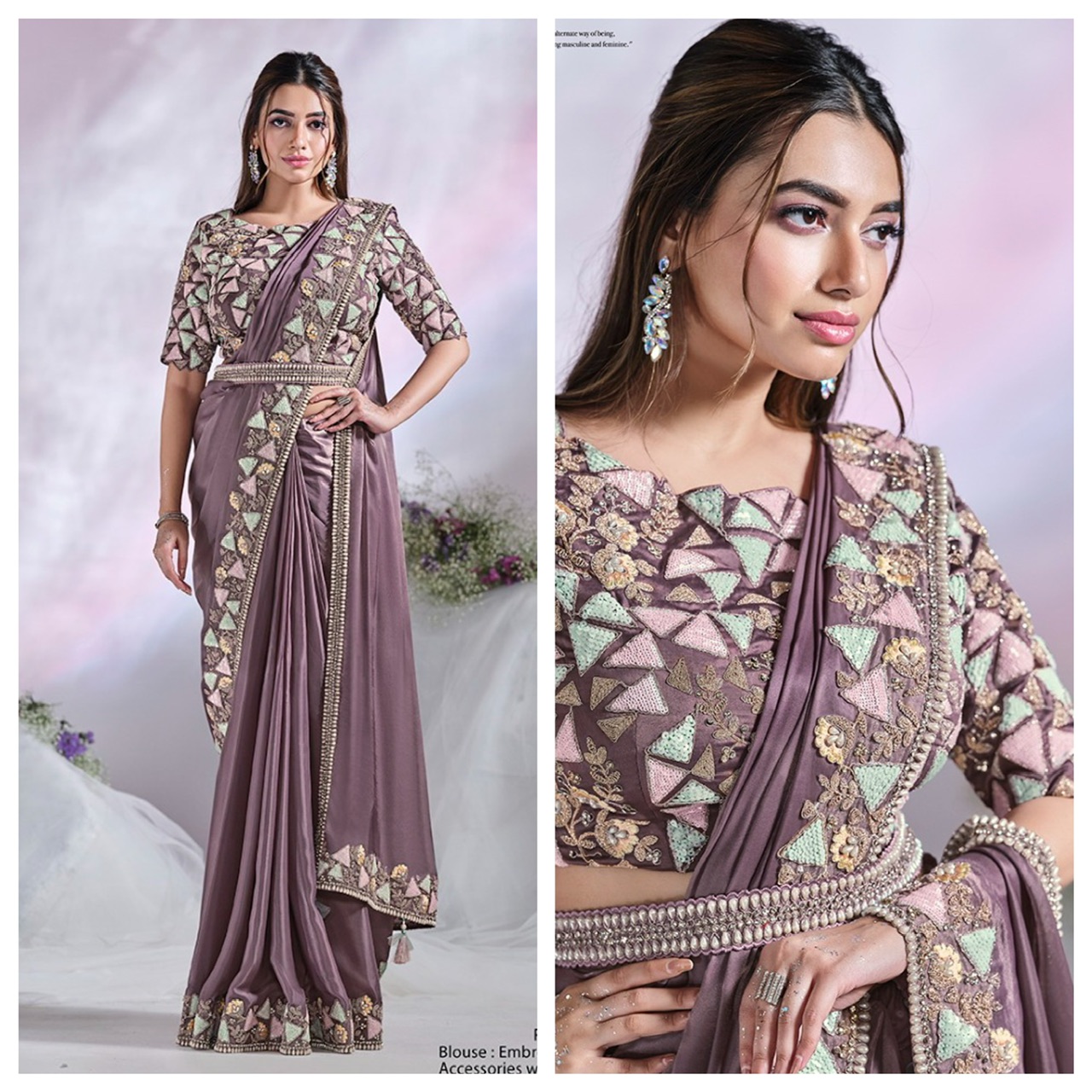 SATIN SILK READY TO WEAR SAREE PREORDER SPECIAL MOH24613 - Zarissa