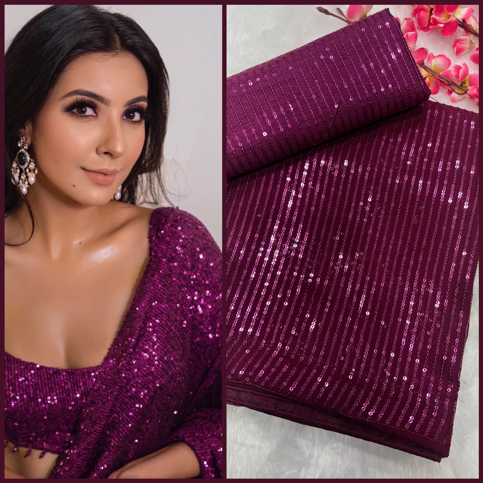 SEQUIN SAREE PREORDER SPECIAL DFM - Zarissa