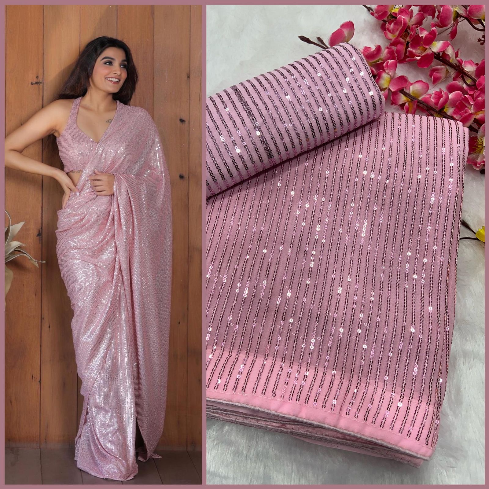 SEQUIN SAREE PREORDER SPECIAL DFL - Zarissa
